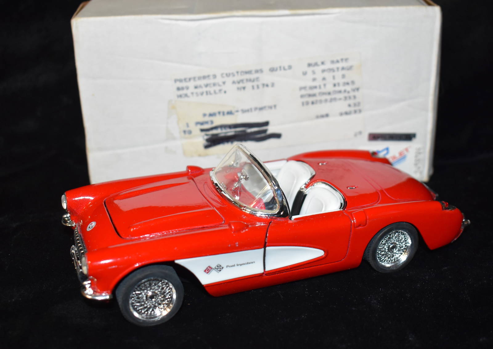 Die Cast 1957 Chevrolet Corvette Convertible Red 1:24 Scale Ss7708 Nib ...
