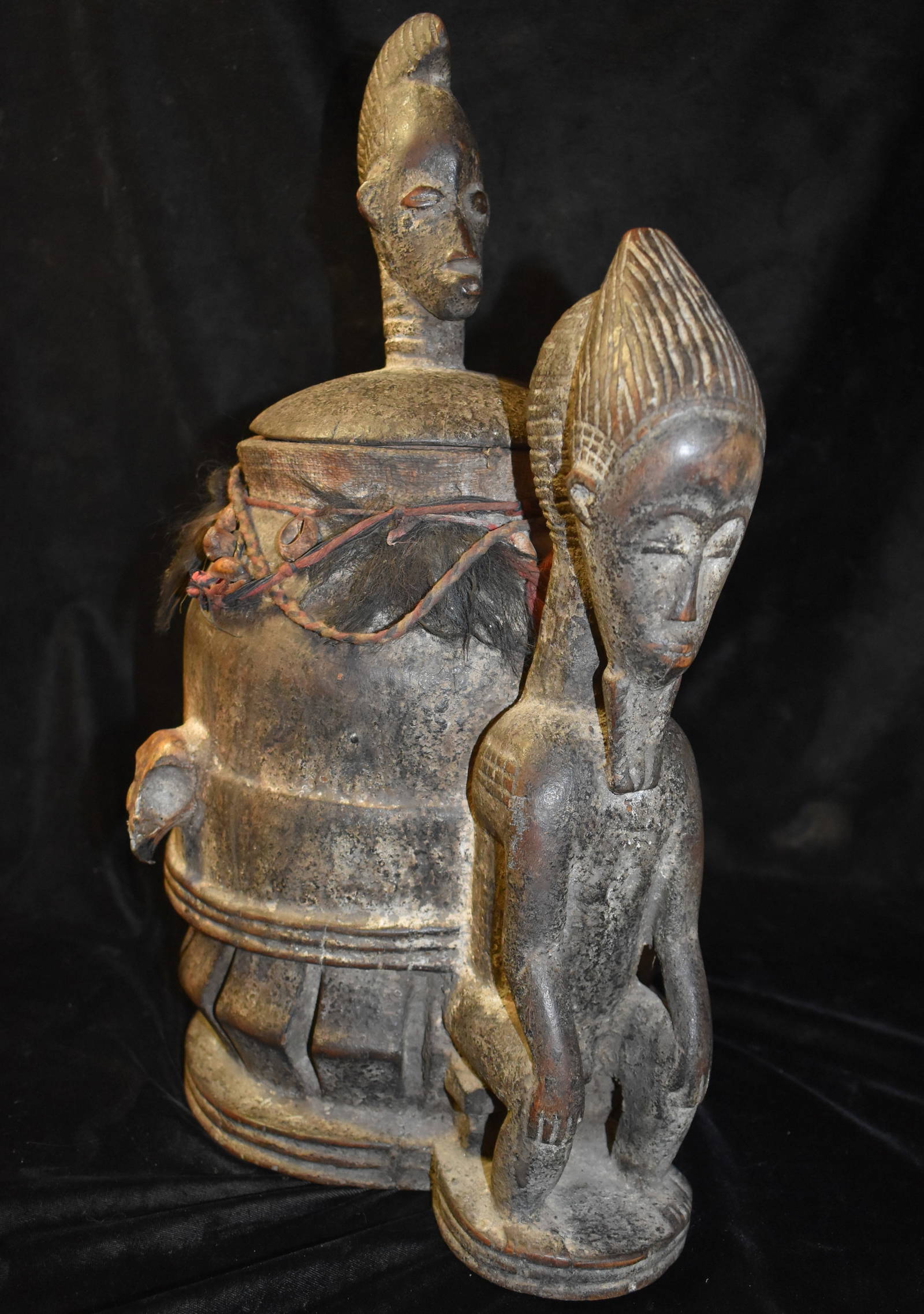 Rare 19th Century Baule Mouse Oracle Vessel W/ Primitive Accents ...