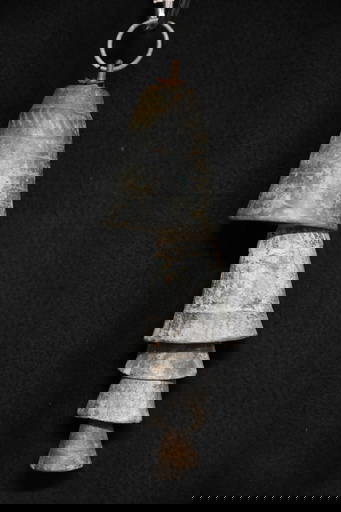 19th Century Bronze Camel Bells String Of 5 Bells. String Is 11 Inches ...