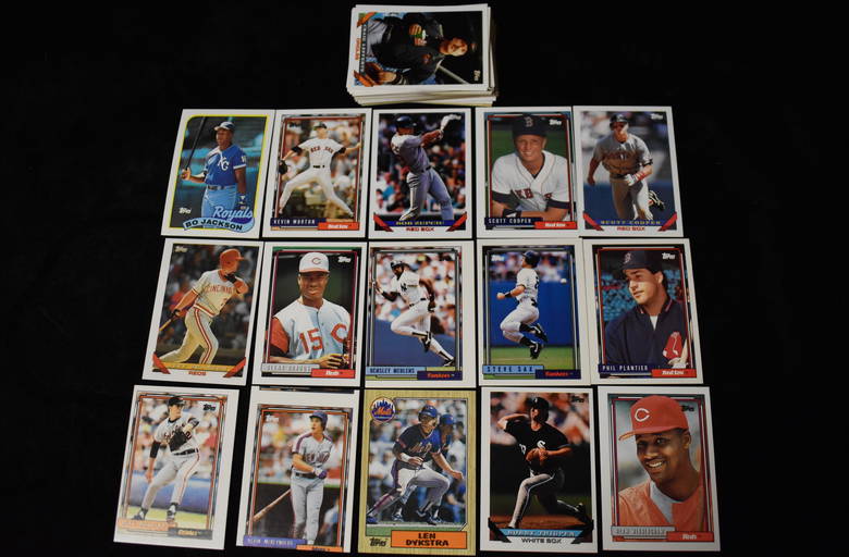 Collection Of Topps Error And Misprint Baseball Cards From The 1980's 