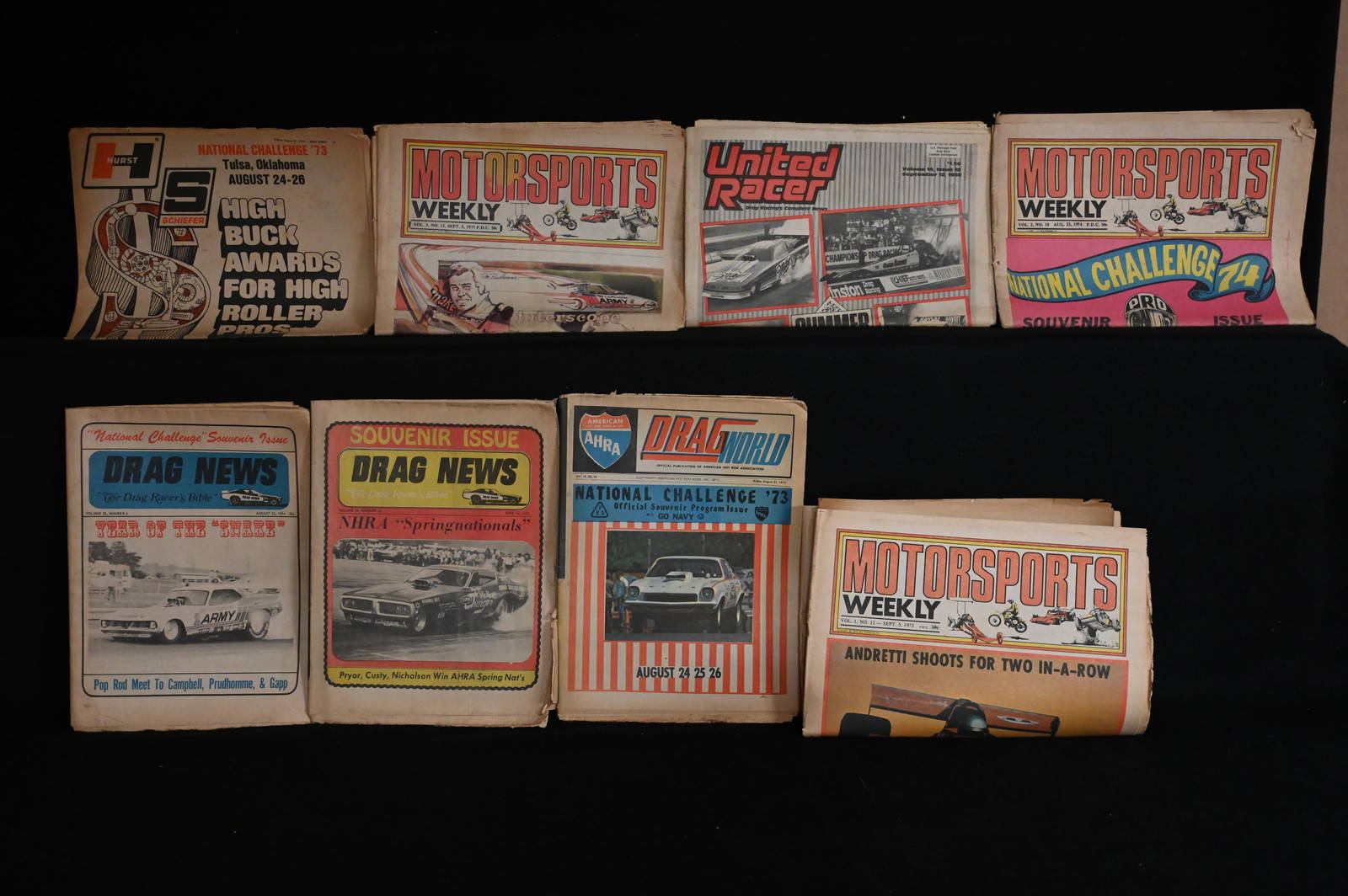 1973-1975 Drag Racing 8 Newspaper Magazines 1 Is 1988. Includes ...