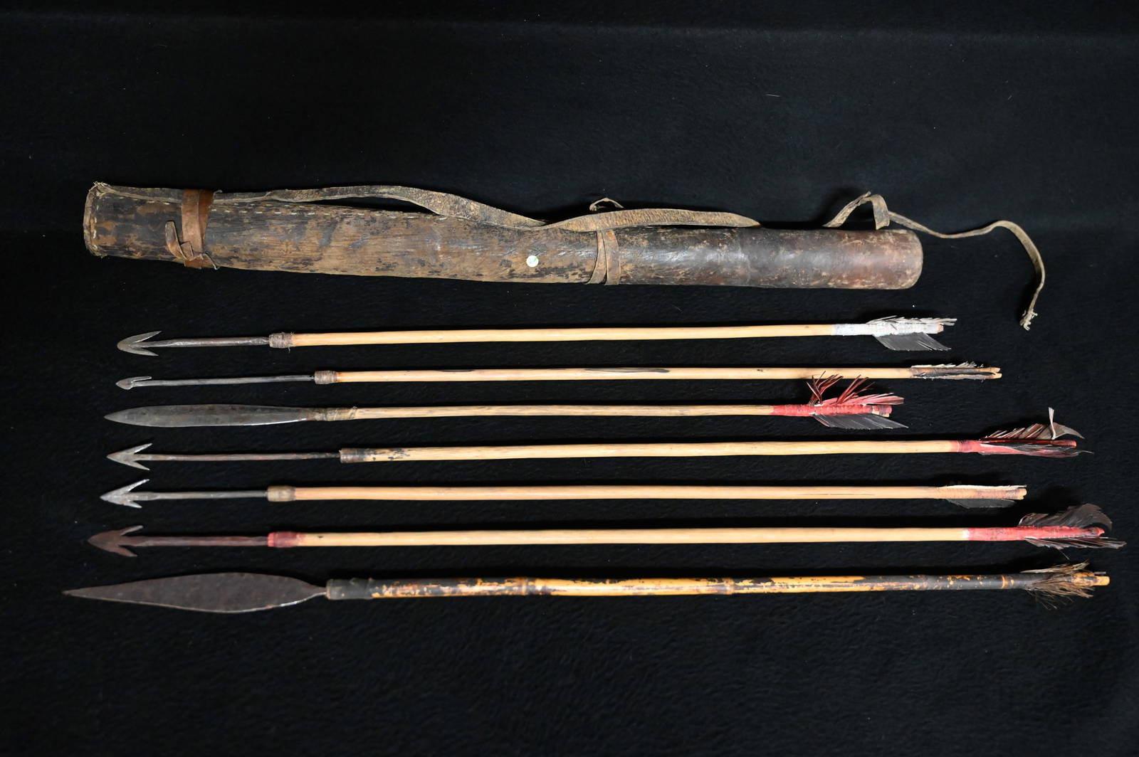 Quiver And 7 Arrows From West Africa. Quiver Is Made Out Of Hide. The ...