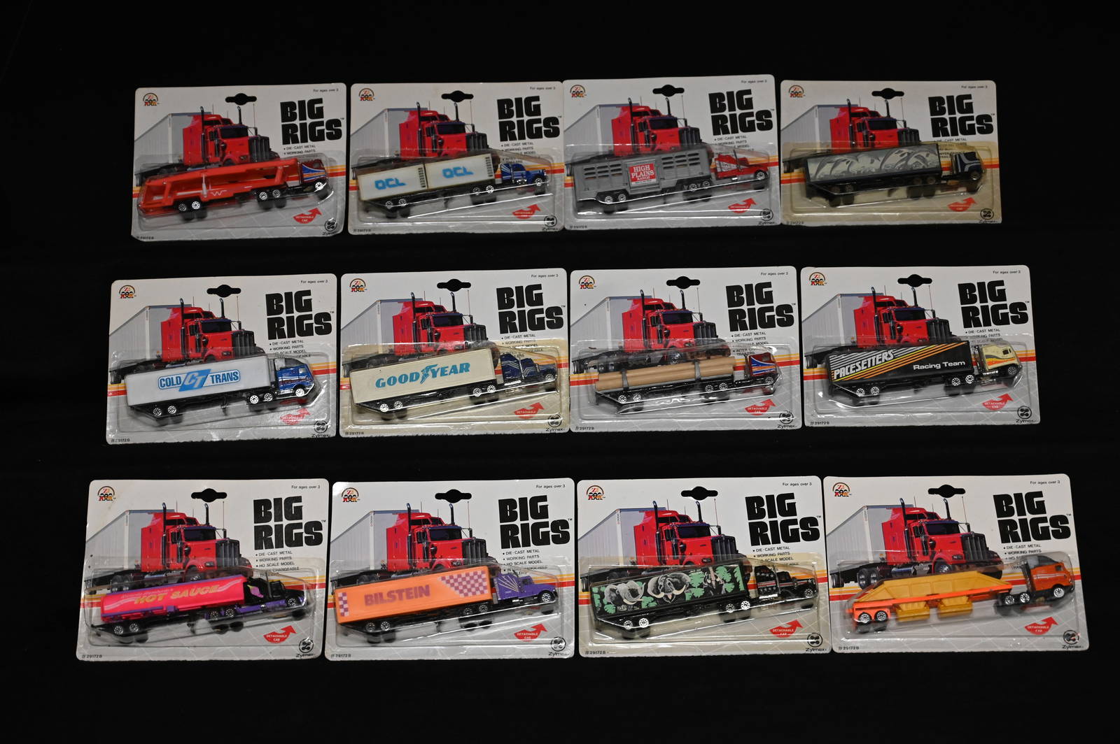 1993 Complete Set Of 12 Z-toys Big Rigs In Brand New Condition. This Is ...