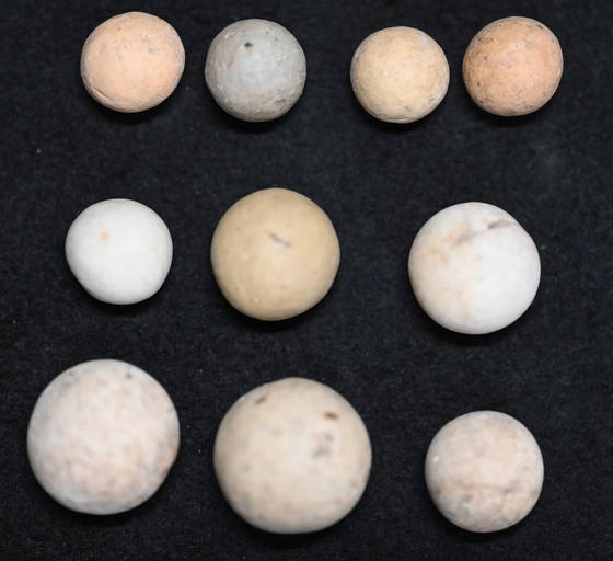 10 Native American Marbles. Very Nice Group Of Well Made Marbles ...