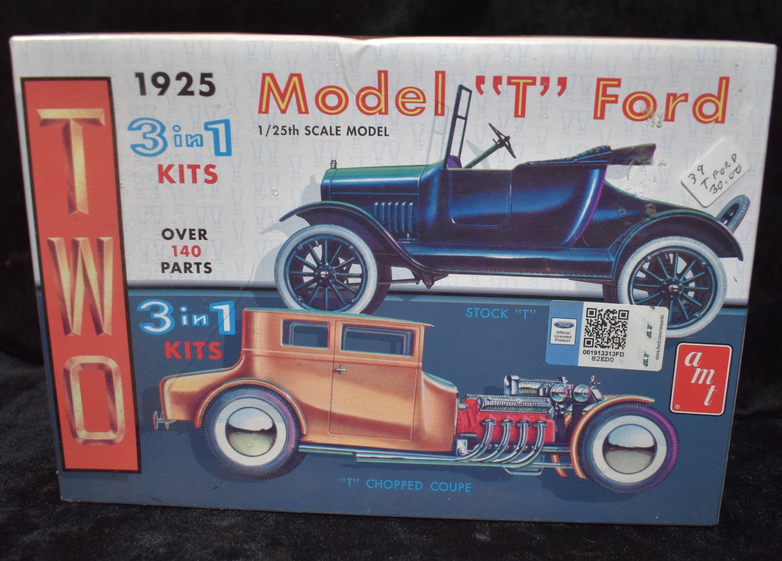 2010 Amt 626 1/25 Scale 1925 Ford Model T Two Complete Model Kit Nib Auction