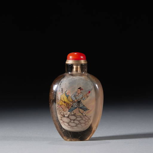 Genuine And Fake Li Kui Snuff Bottle Painted Inside Hair Crystal