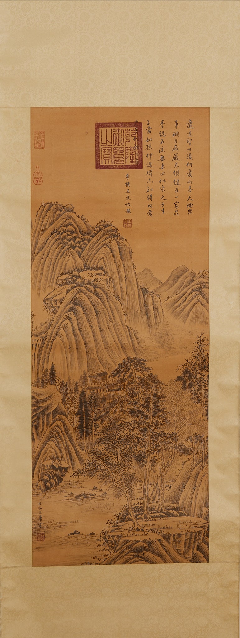 Wang Cui Landscape Pavilion On The Axis Auction