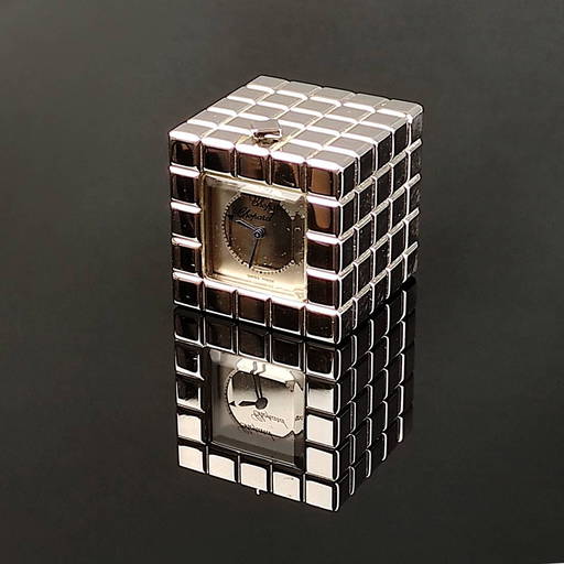 Chopard Ice Cube table clock, ref.051/8898/01, quartz movement, serial numb (#0232) on May 14 ...