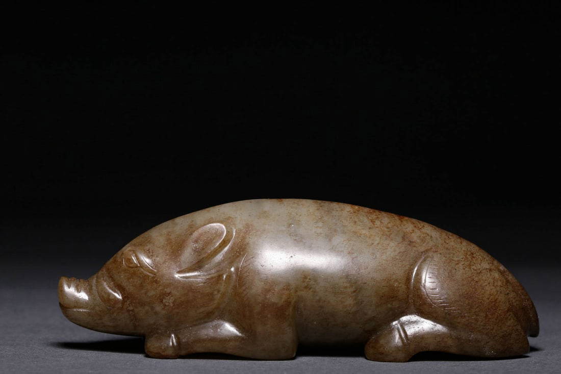 Ming Dynasty Or Before, Hotan Jade Wild Boar Piece Auction