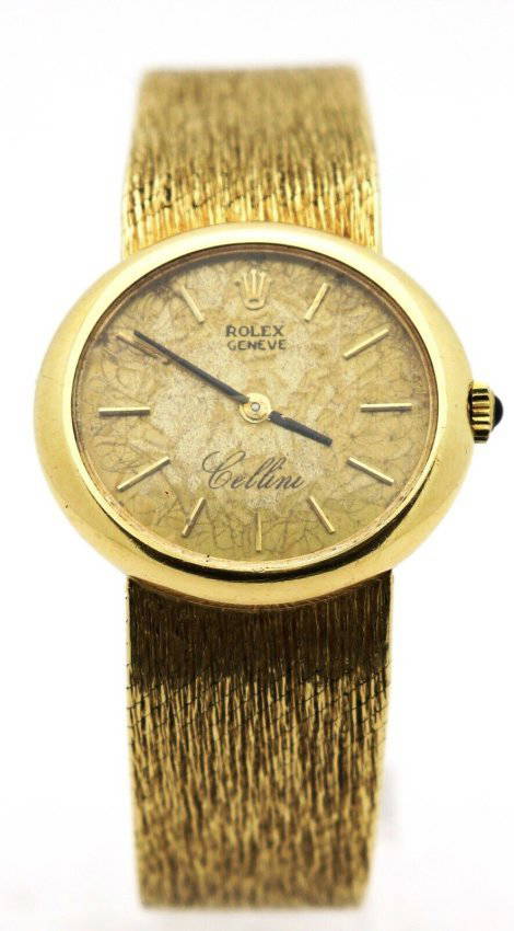 Vintage Rolex Cellini 14k Yellow Gold Selfwinding Oval Ladies Watch ...