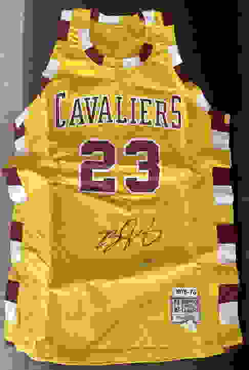 Lebron James Signed Autographed Jersey Gold Alternate With Certificate ...
