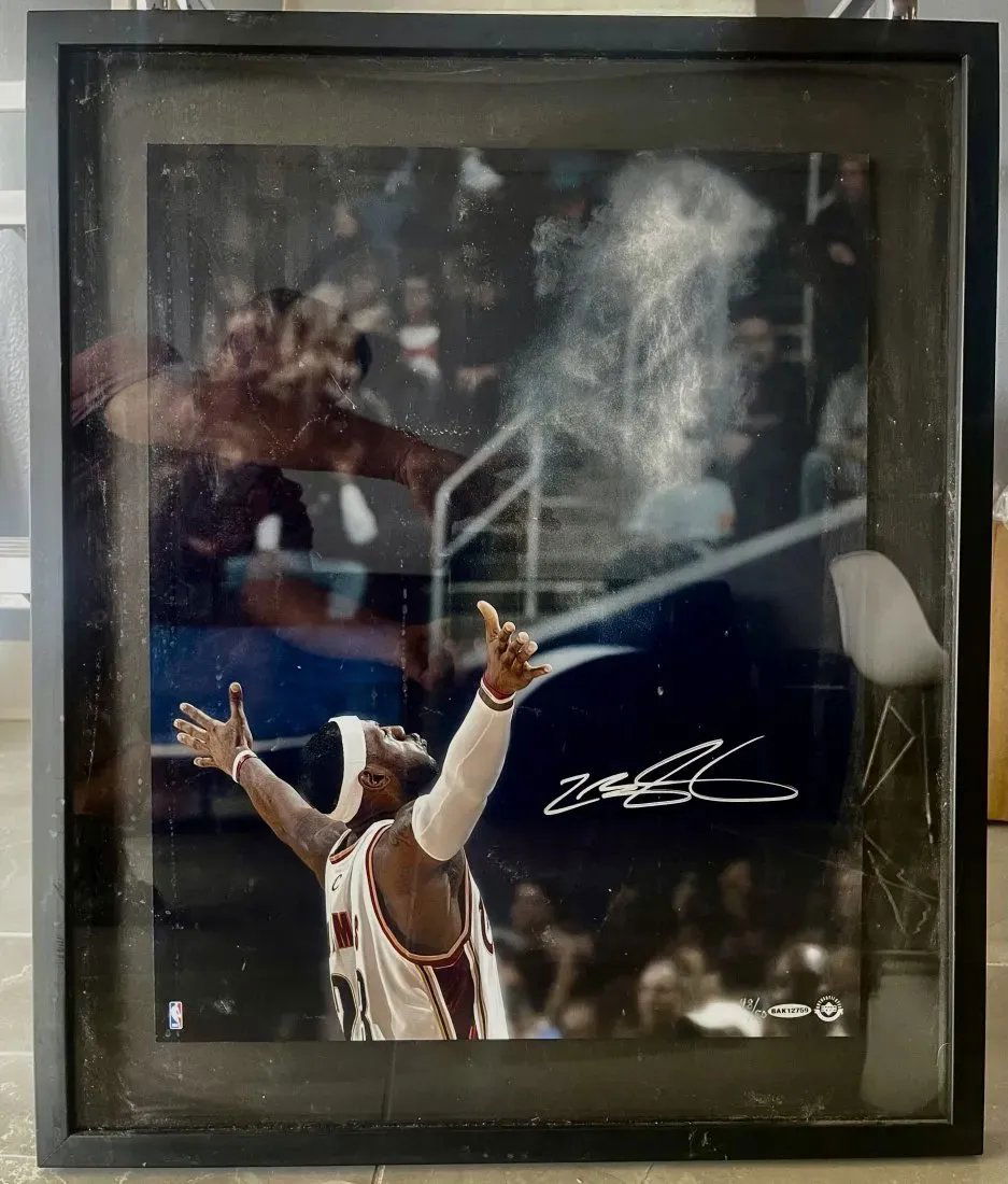 Nba Lebron James Signed Autographed Witness Photo Large 25"x 22" Upper ...