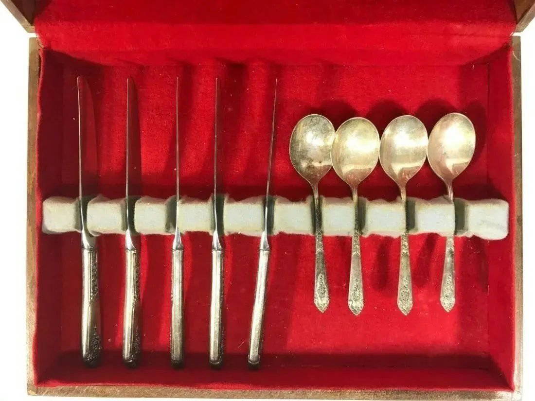 15 Pcs Royal Crest Sterling Silverware "promise" Pattern Flatware Auction