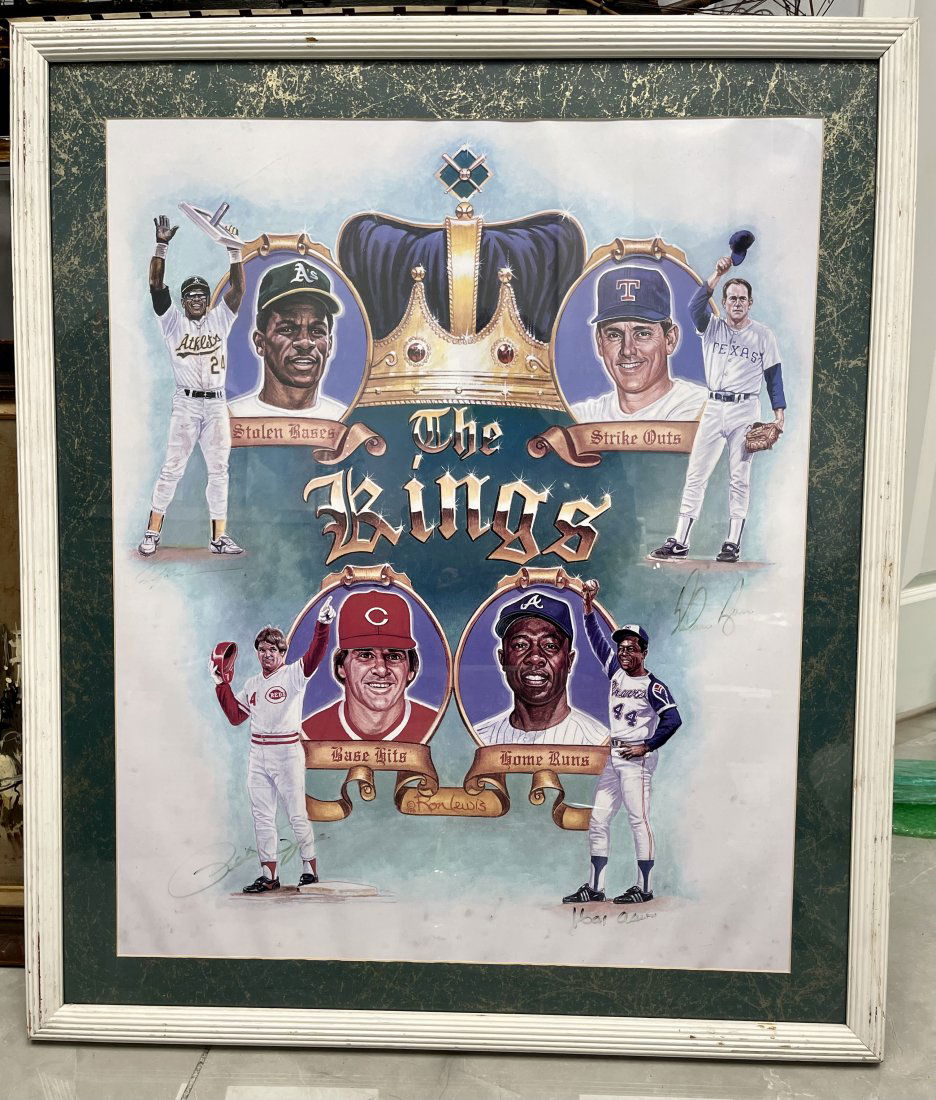 Baseball The Kings Signed Hank Aaron Rickey Henderson Nolan Ryan Pete ...