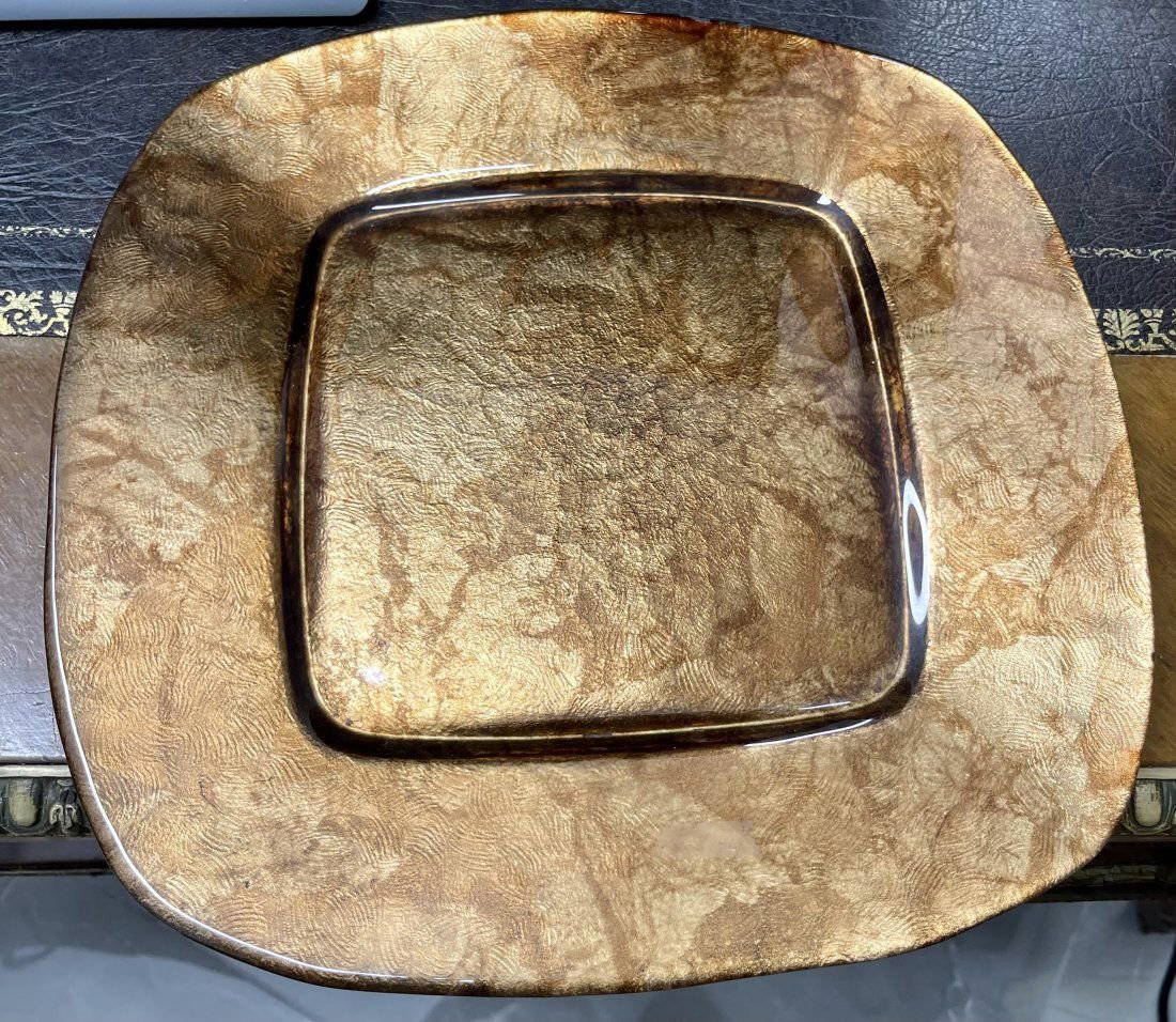 Beautiful Murano Art Glass Large Platter Thick And Heavy , Made In ...