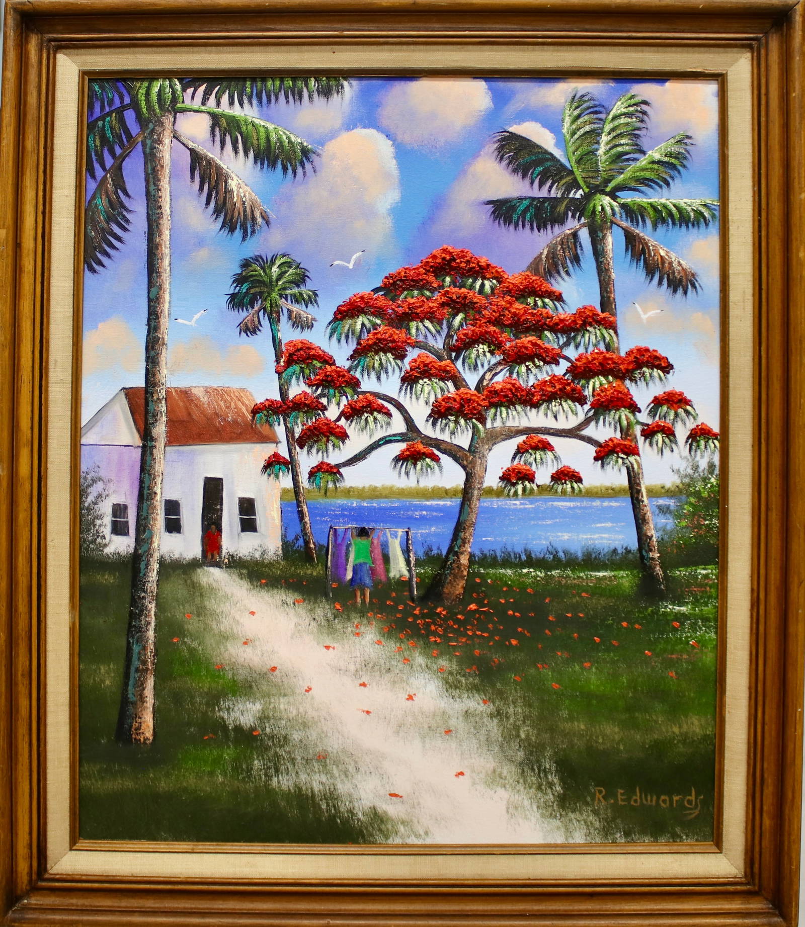 Richard Edwards Florida Artist, Highwaymen Style Oil On Canvas Painting ...