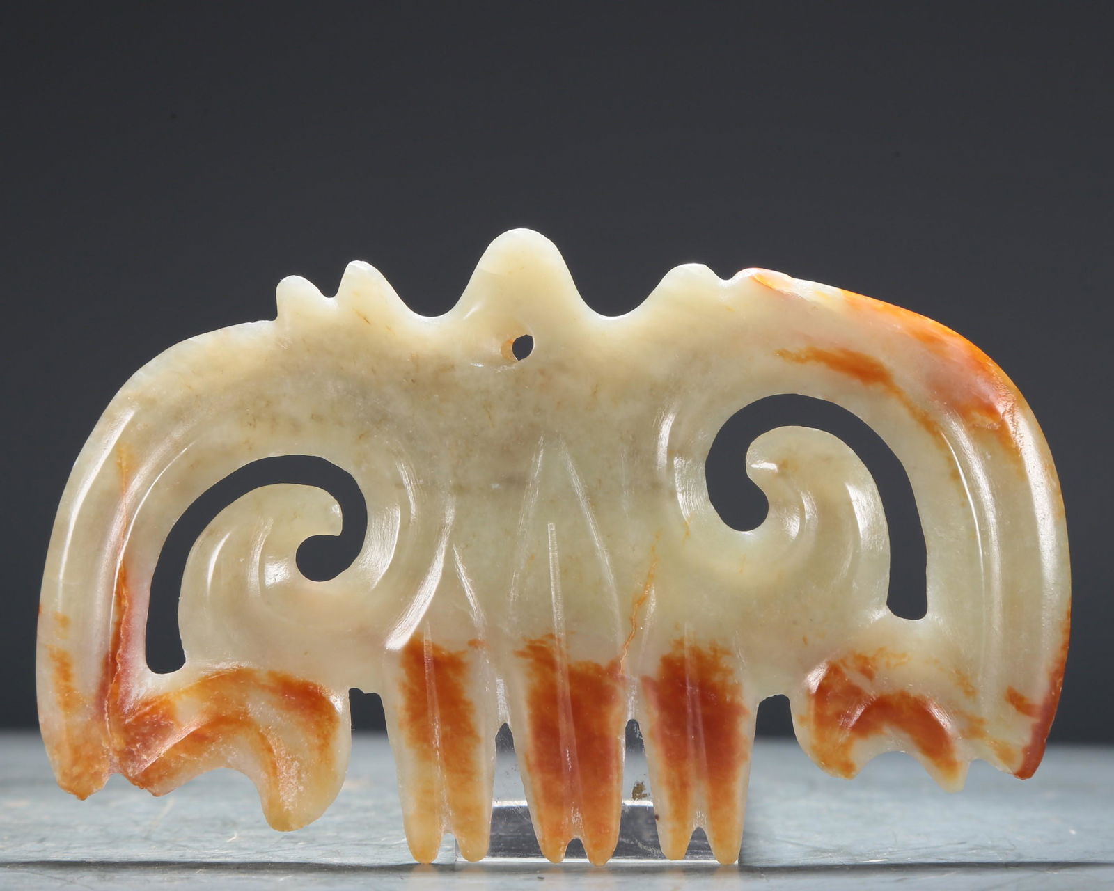 An Archaic Celadon-White Jade 'Bat' Pendant From Hongshan Culture - Dec ...