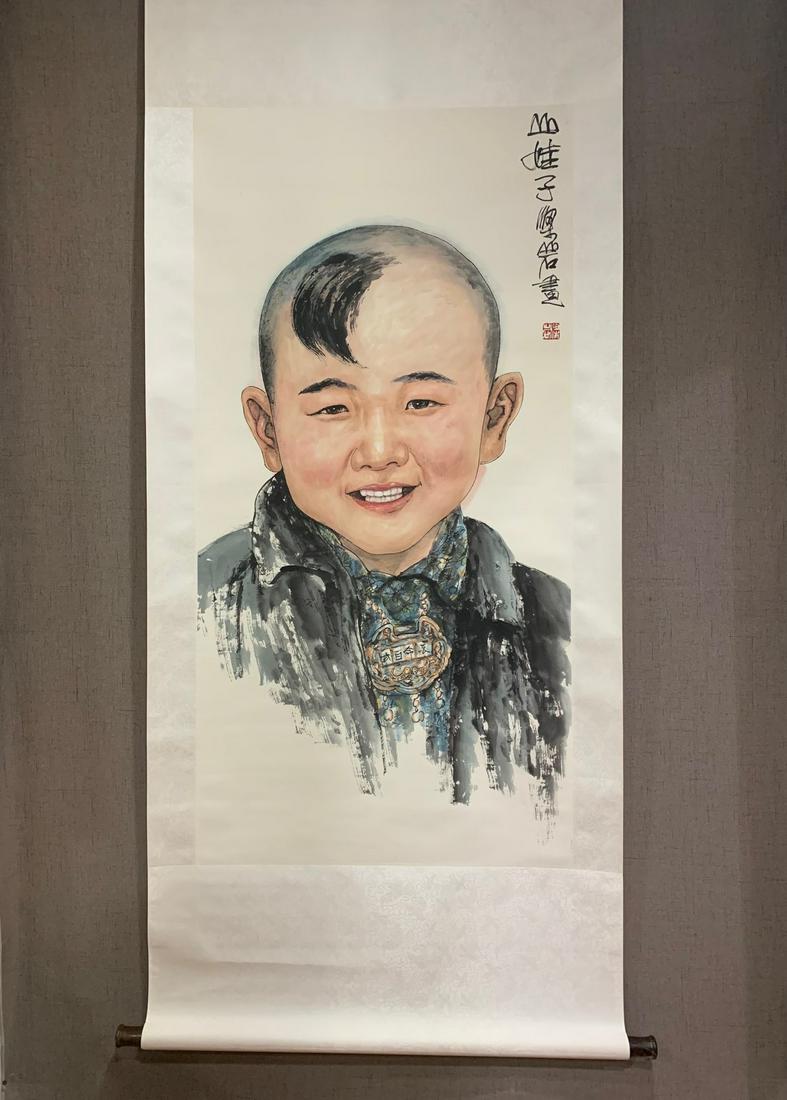 An Exquisite Chinese Ink Painting Hanging Scroll By Liang Yan (#21144 ...