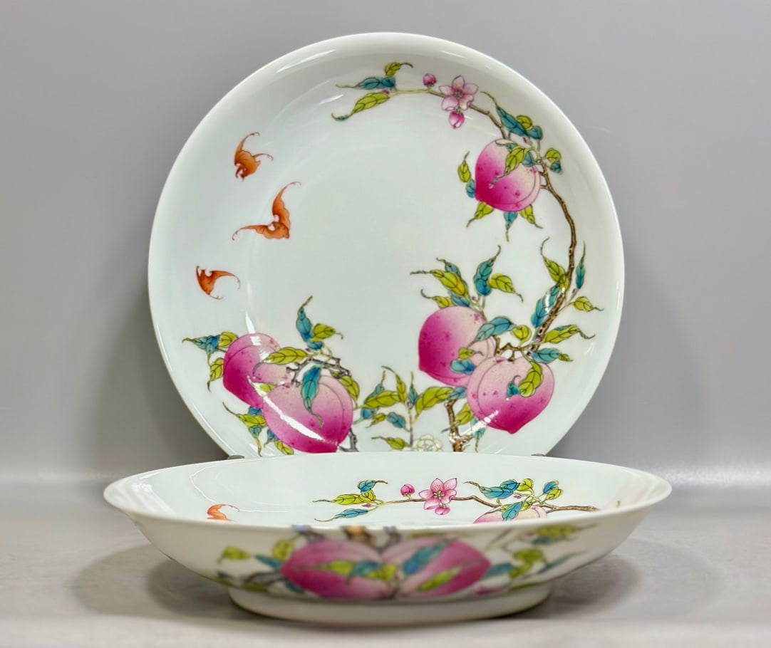 An Exquisite Famille-rose Flower And Fruit Pattern Plate A Pair Auction
