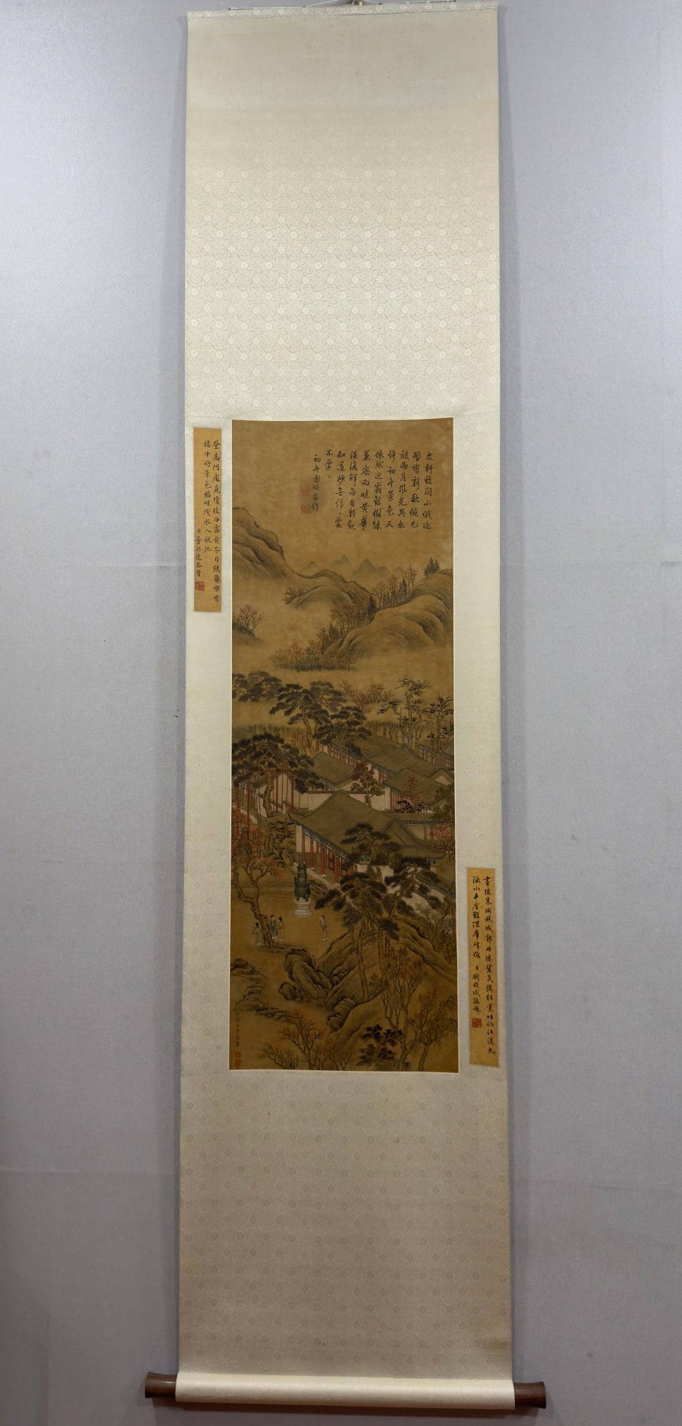 A Chinese Vertical Scroll Ink Painting Of Landscape On Silk Auction