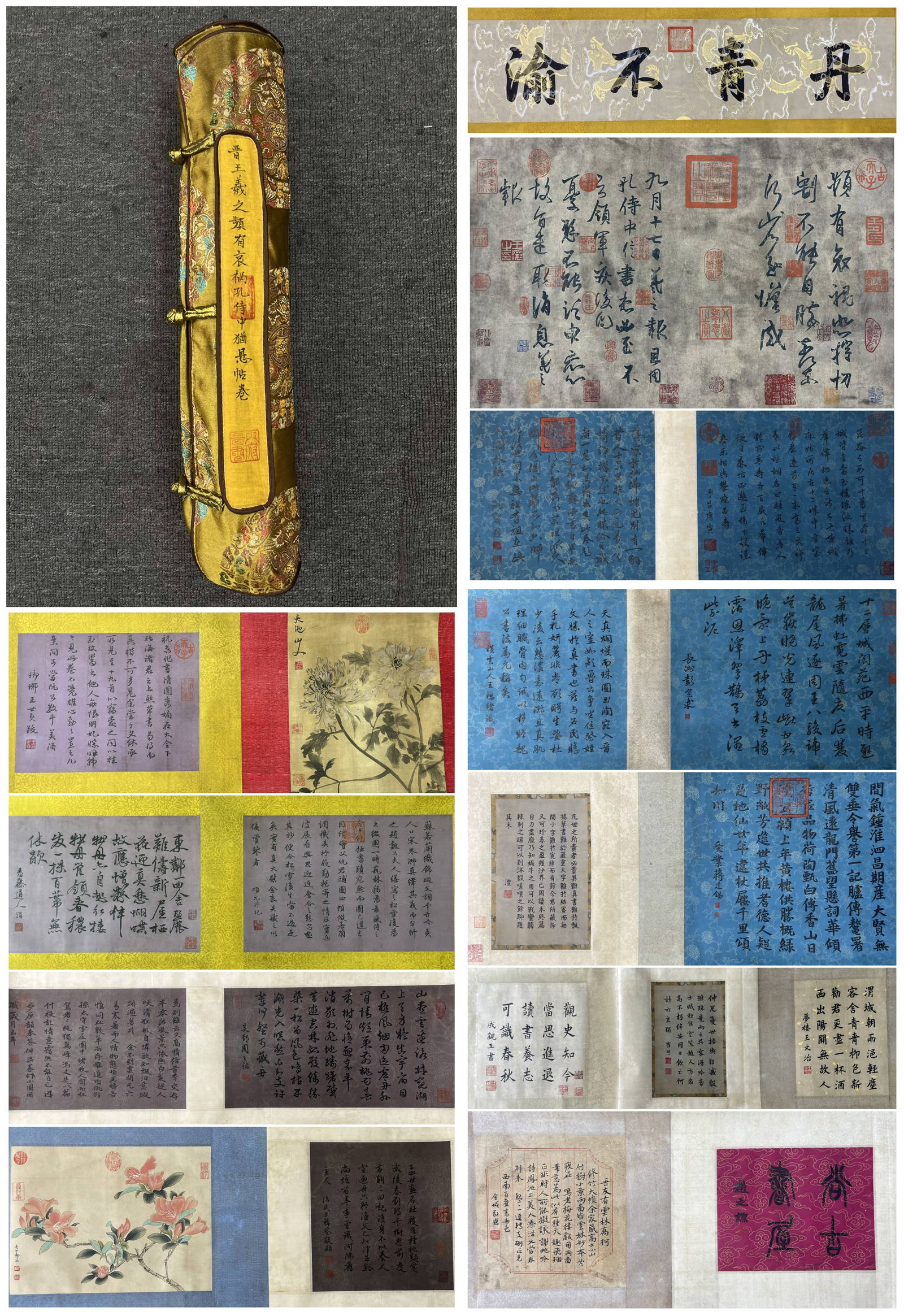 A Chinese Hand Scroll Ink Calligraphy On Paper,wang Xizhi, Auction