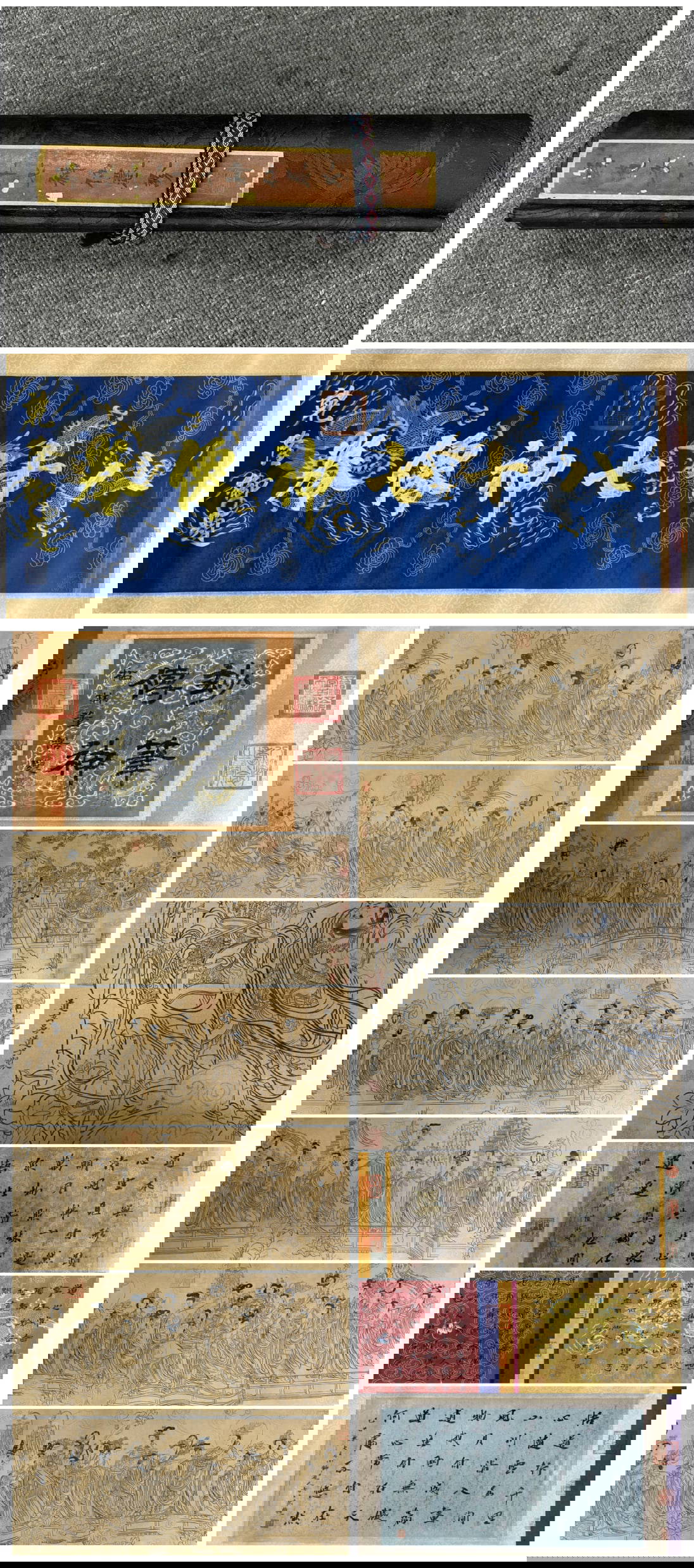 A Chinese Hand Scroll Ink Painting Of Figure On Silk,wu Daozi Auction