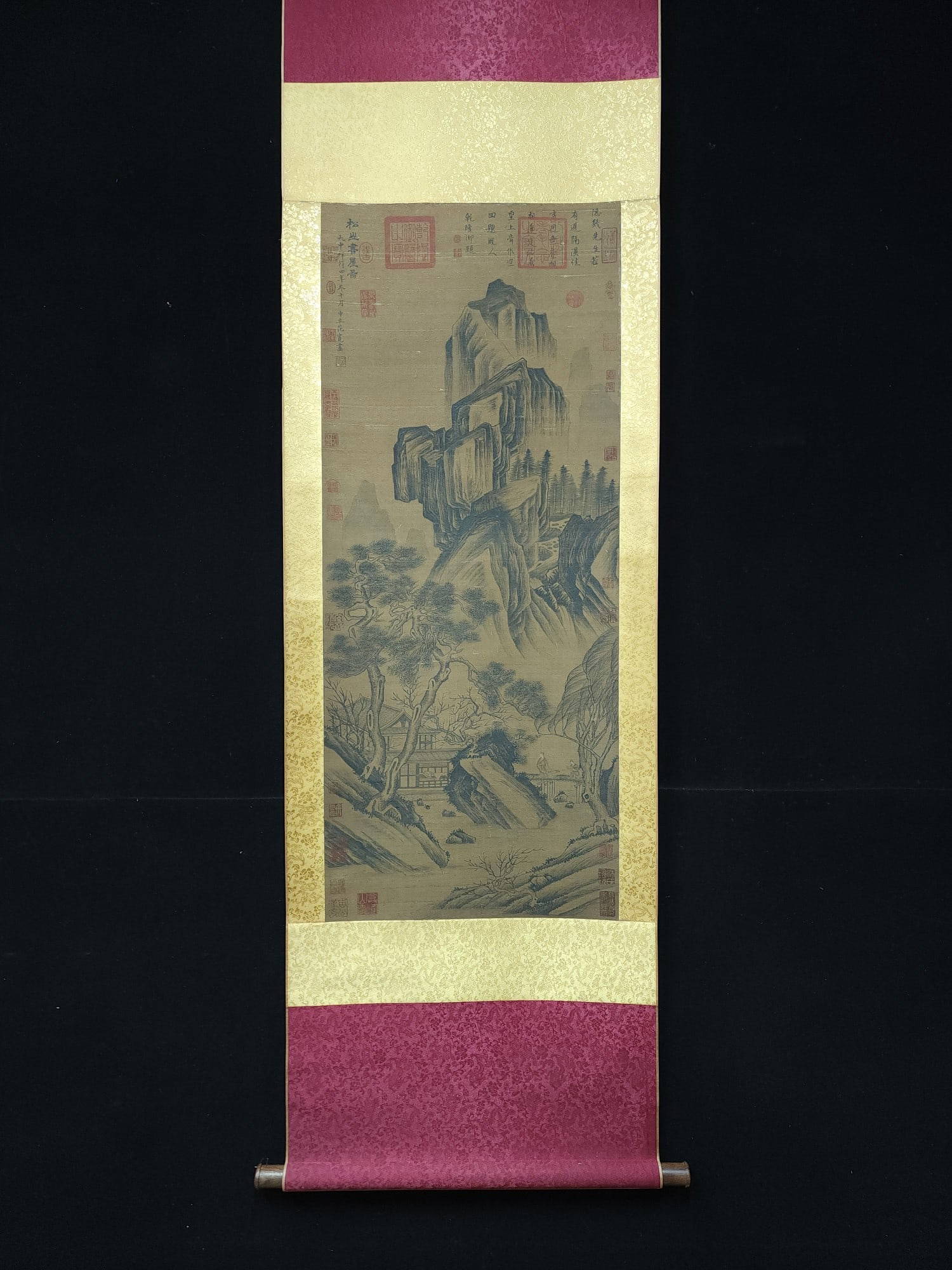 A Chinese Vertical Scroll Ink Painting Of Landscape On Silk,fan Kuan ...