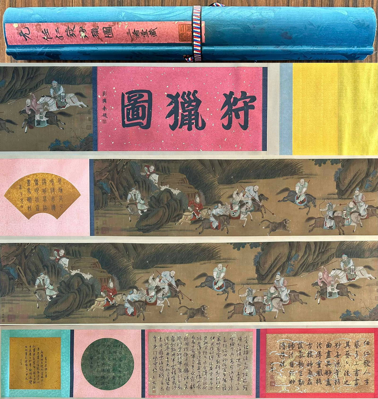 A Chinese Hand Scroll Ink Painting Of Figure On Silk,ren Renfa Auction