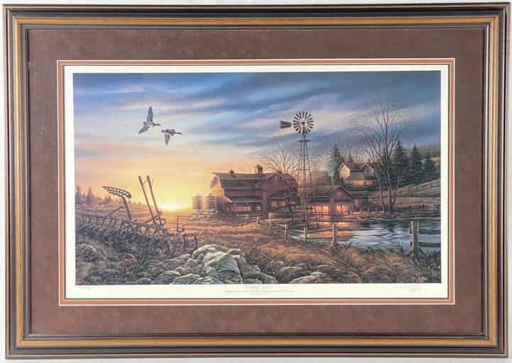Terry Redlin Signed Print "evening Chores"