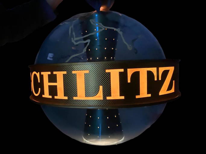 1957 Schlitz Rotating Globe Lighted Sign