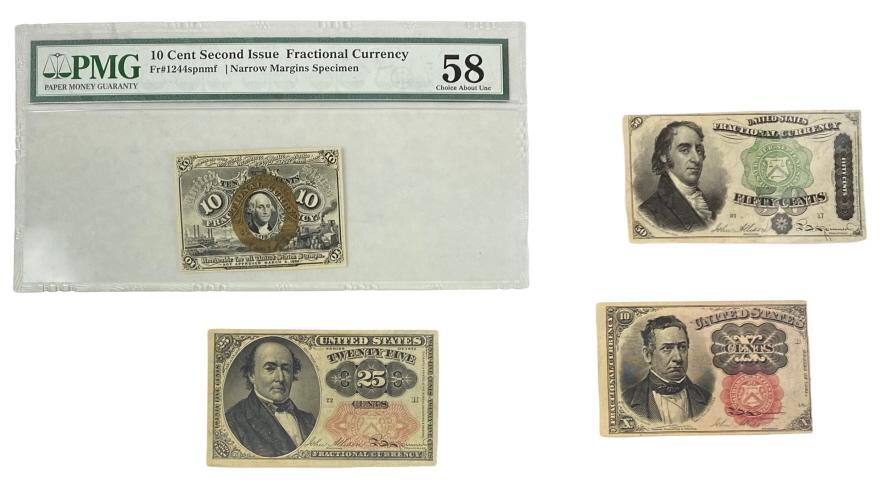 (4) Different Us Currency Fractional Notes