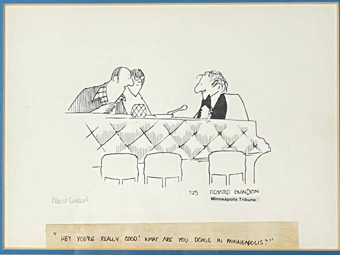 Richard Guindon Original Drawing & Signed Cartoon