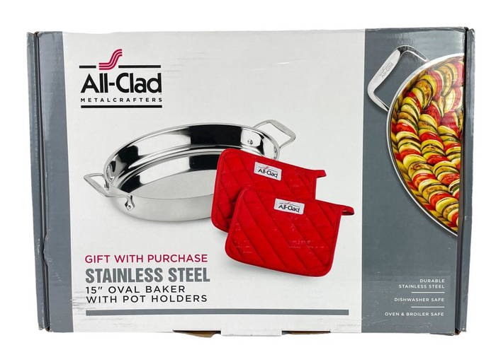 NIB Stainless Steel All-Clad 15" Oval Baker - Nov 21, 2022 ...