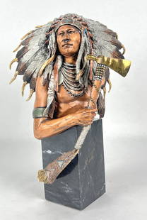 C.a. Pardell, Bronze Indian And Horse, Limited Edition