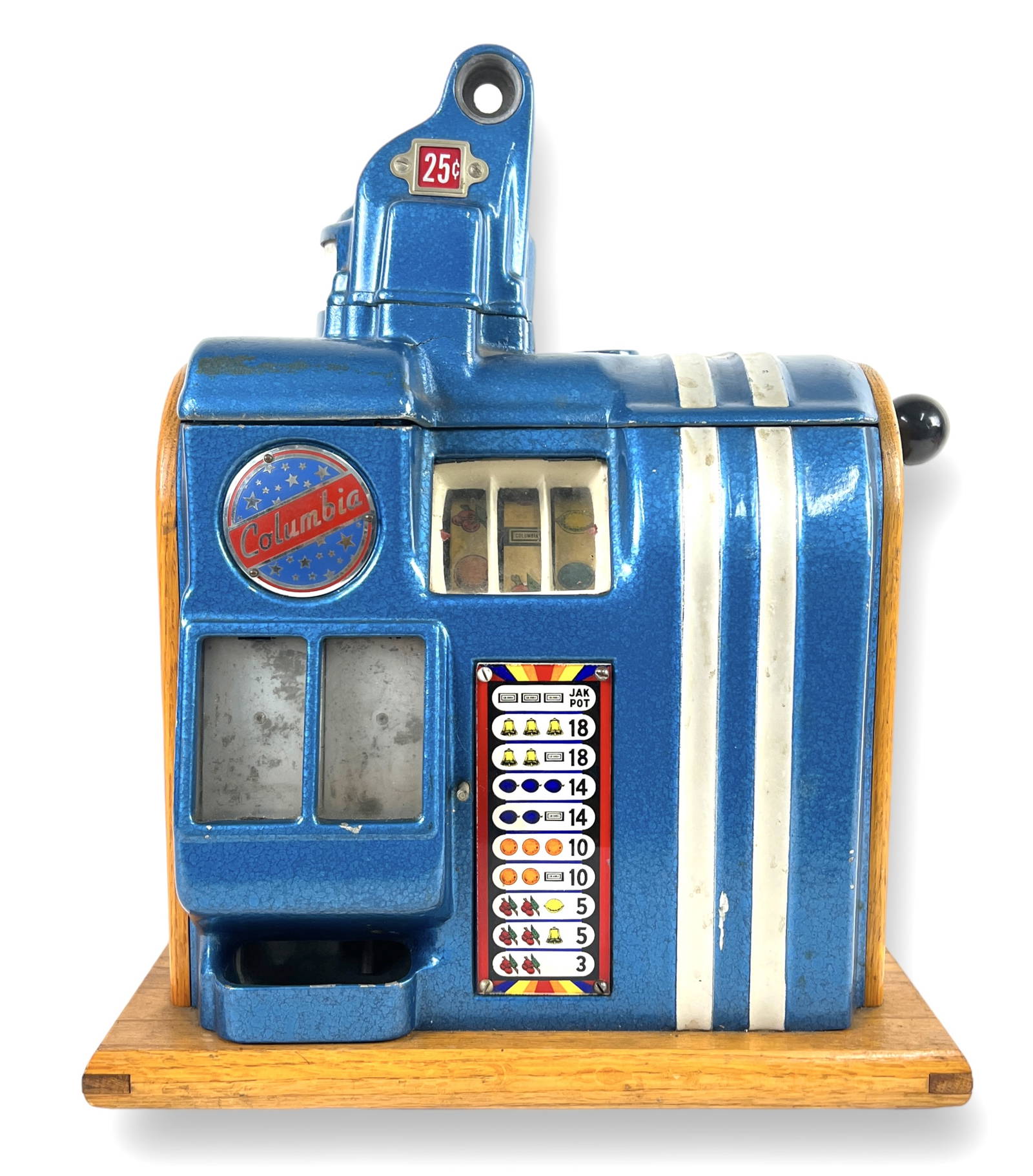 Columbia 25c Hand Crank Slot Machine Auction