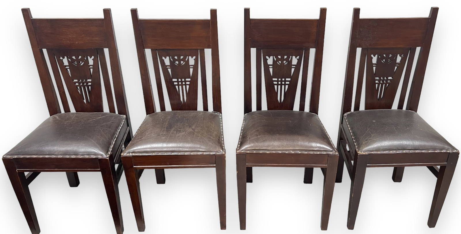 4 Prairie School-george Grant Elmslie Style Chairs Auction