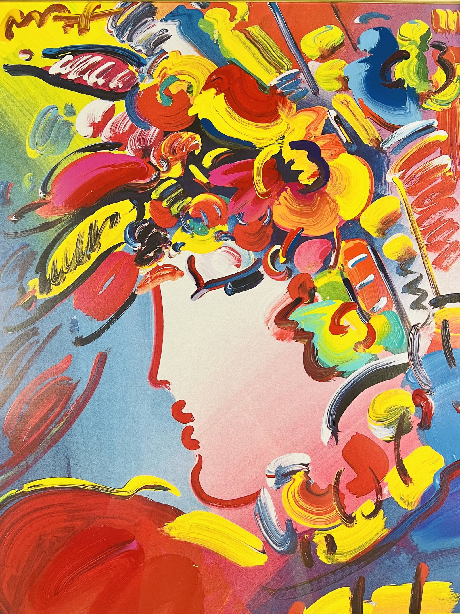 Peter Max "blushing Beauty" Mixed Media Auction