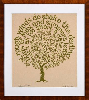Sabra Field "shakespeare Tree" Woodblock