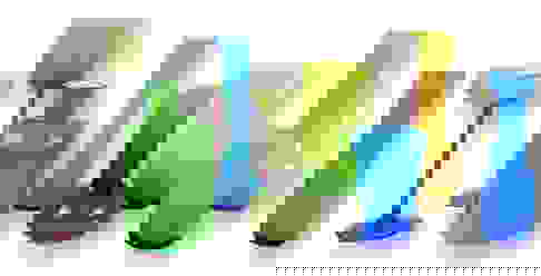 (9) Italian Colored Glass Vessels Auction