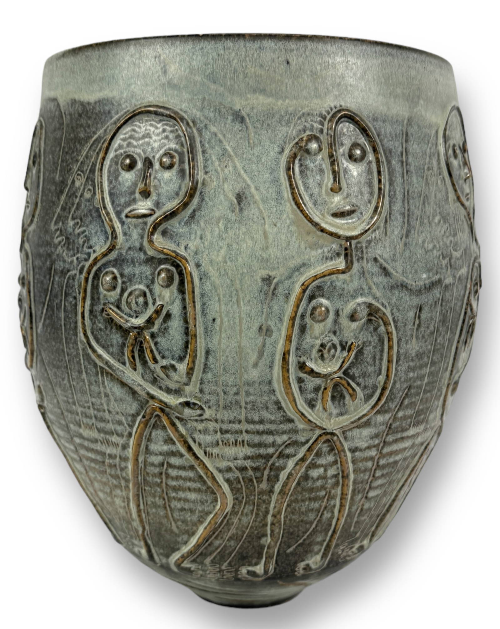 Large Edwin & Mary Scheier Stoneware Vase Auction