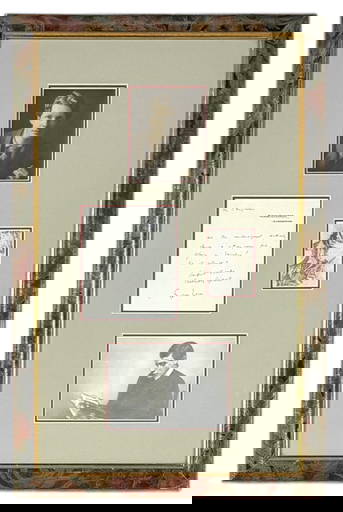 Rupert Brooke Signed Note From Cambridge 1906