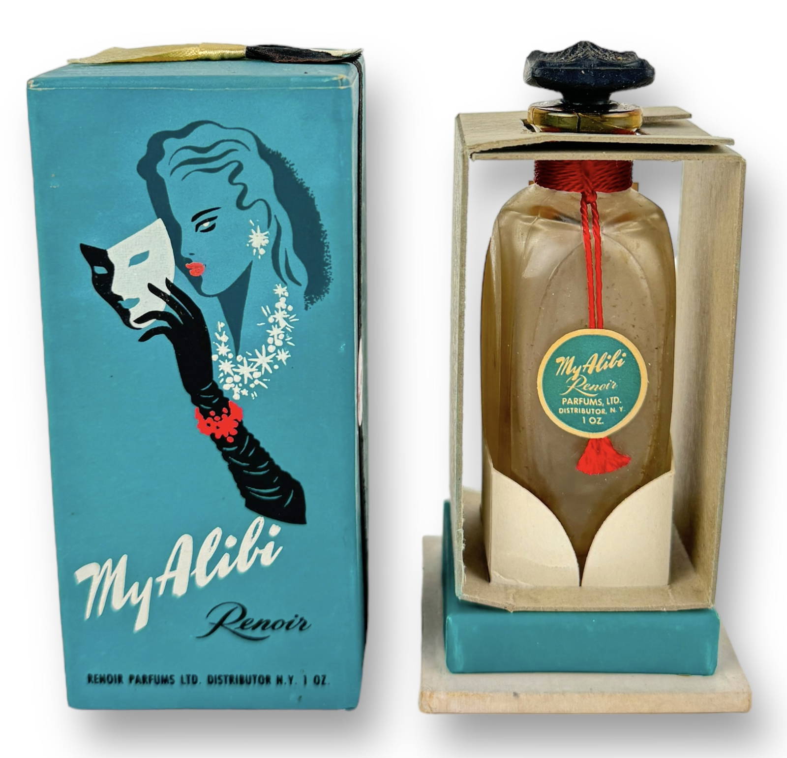 My Alibi Perfume Bottle & Box By Renoir 1940s Auction