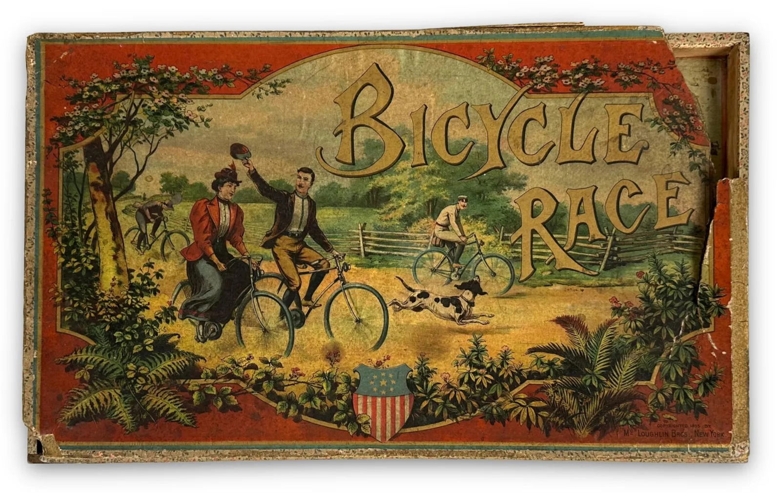 Antique Bicycle Race Board Game Mc Loughlin Bros Auction