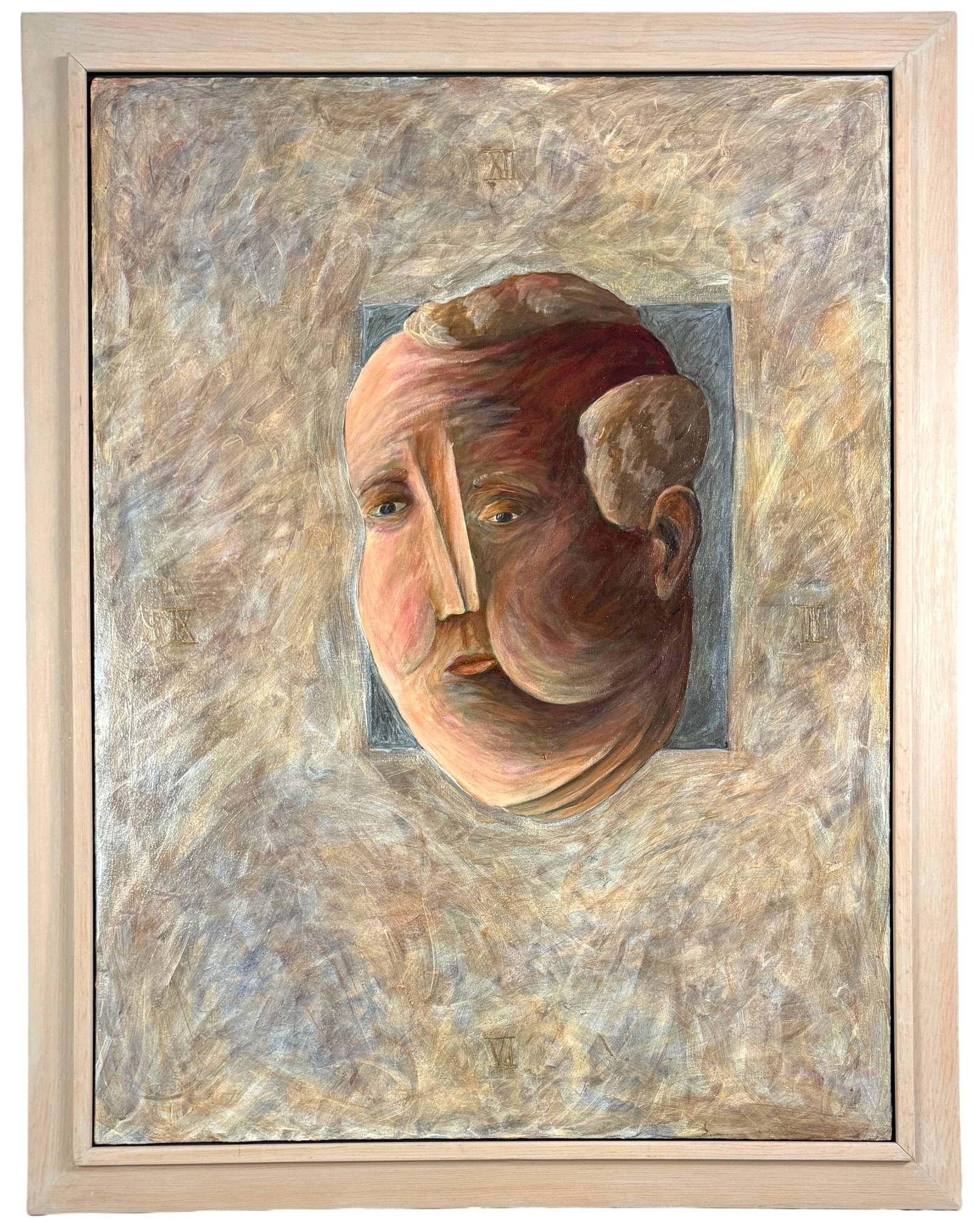 Andrew Keating "analog" Acrylic On Canvas 1989 Auction