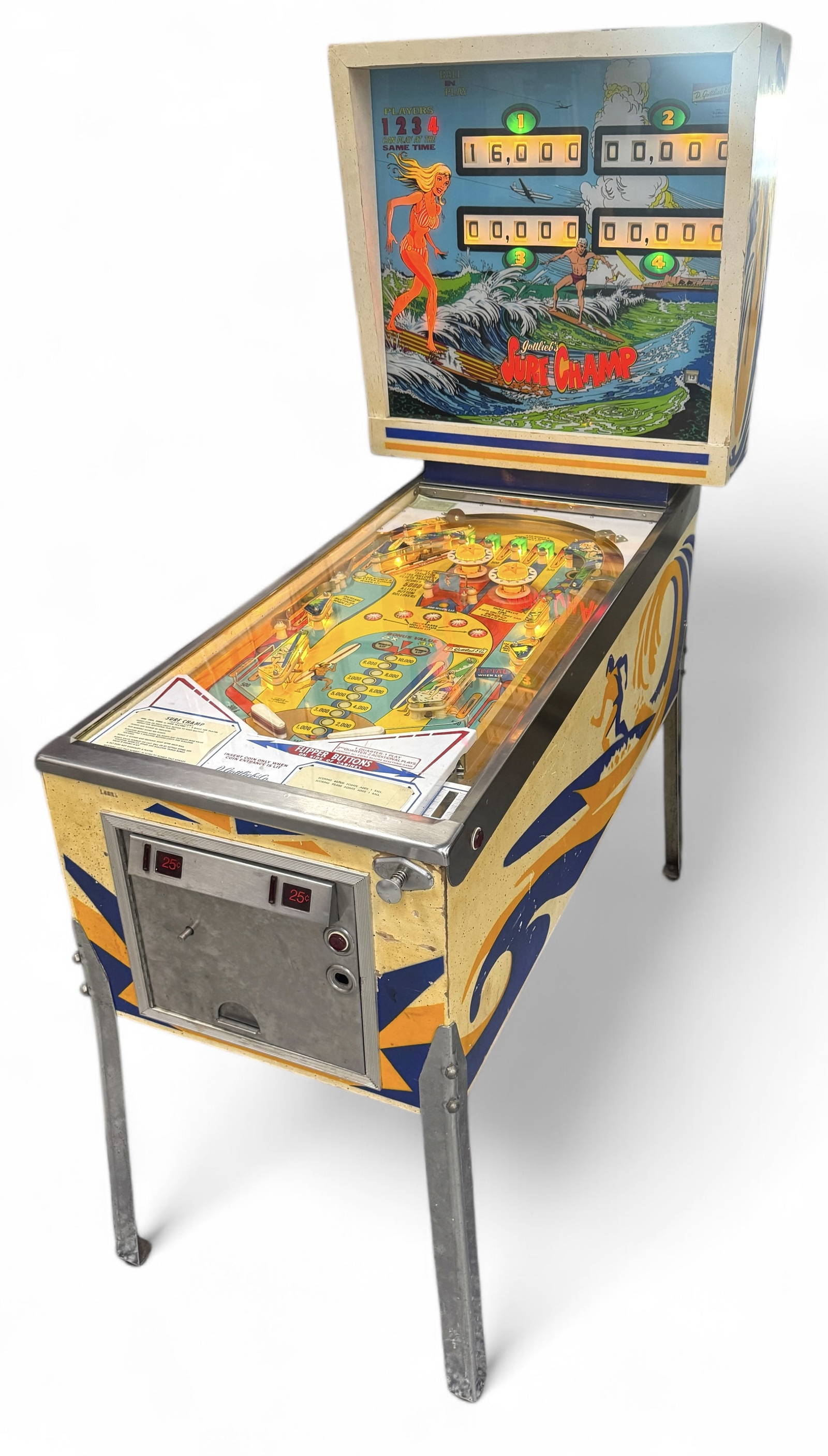 Surf Champ 1976 Pinball Machine Auction