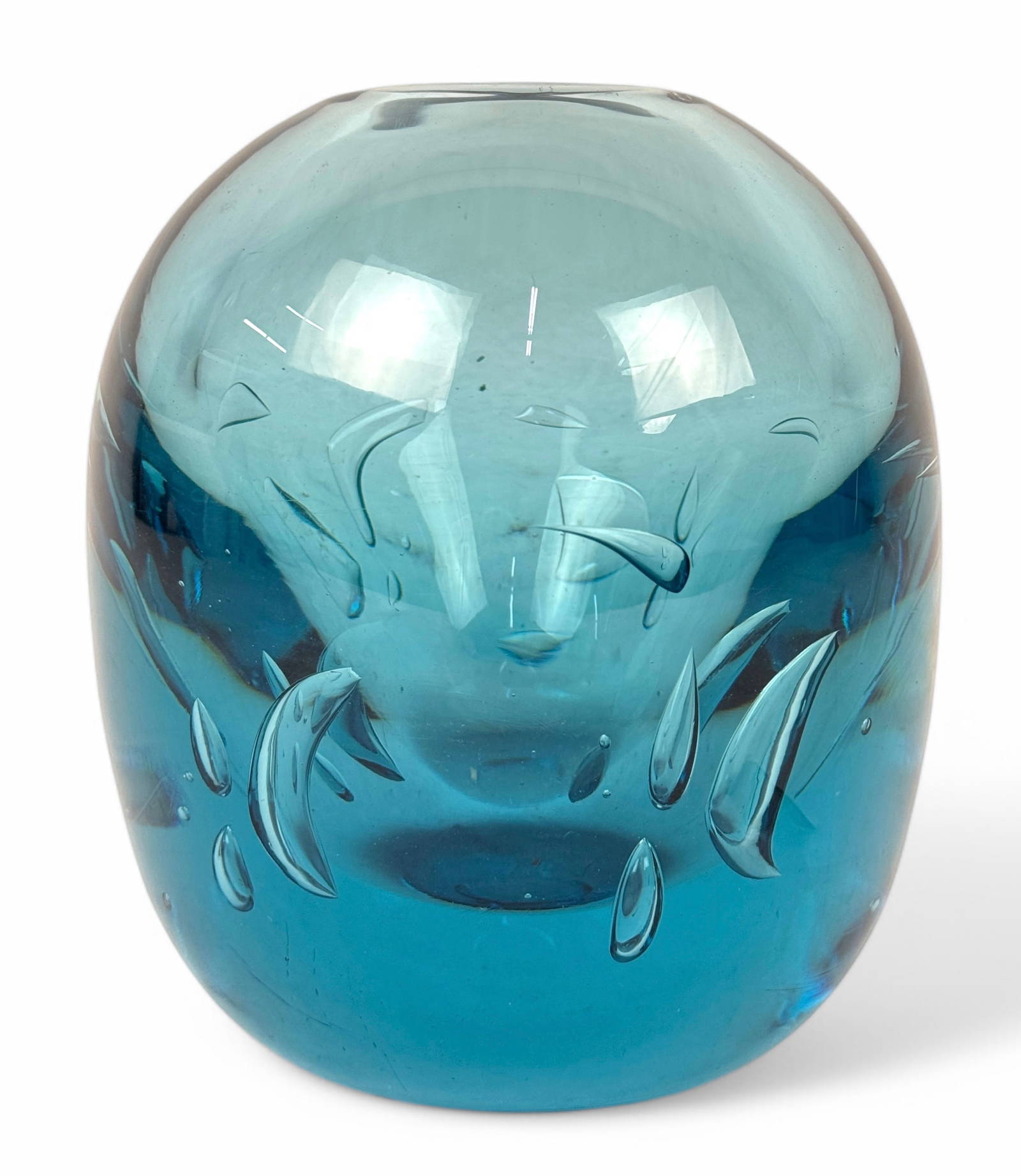 Dominick Labino Blue Art Glass Vase Auction