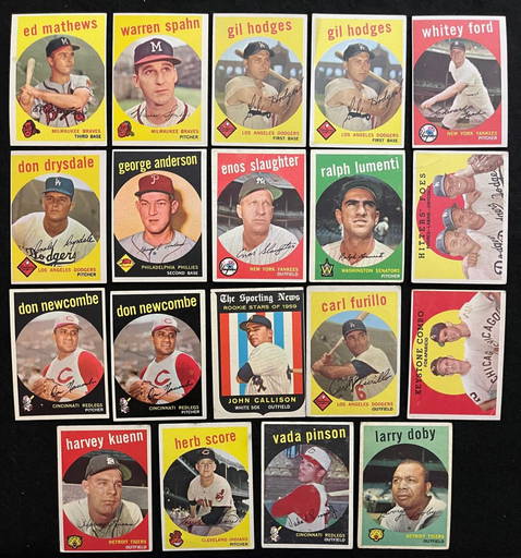 1959 Topps Baseball Cards Stars and Commons - Dec 13, 2021 | APL Cards ...