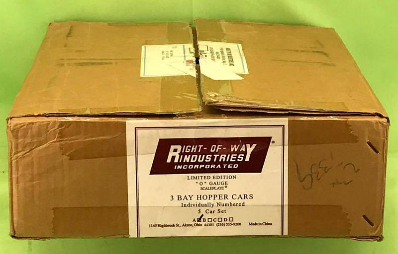 Right Of Way O Gauge 3 Bay Hopper 5 Car Set A In