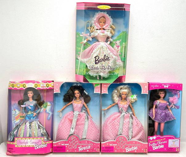Mattel Lot of 5 Barbies Starlight Carousel Pretty Choices 35th ...
