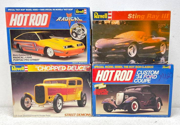 Revell Hot Rod 1:25 Unbuilt Kits 7156 7127 7346 7395